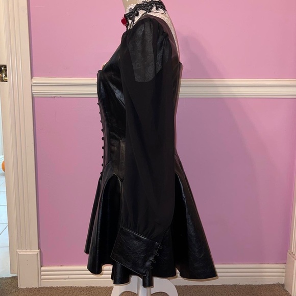 Dolls Kill | Dresses | Unholy Gothic Victorian Leather Dress Vampire ...
